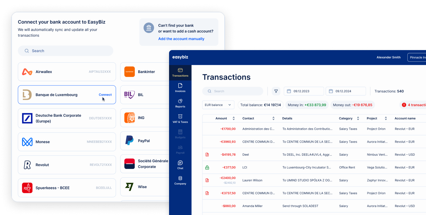 Online Accounting in Luxembourg | EasyBiz